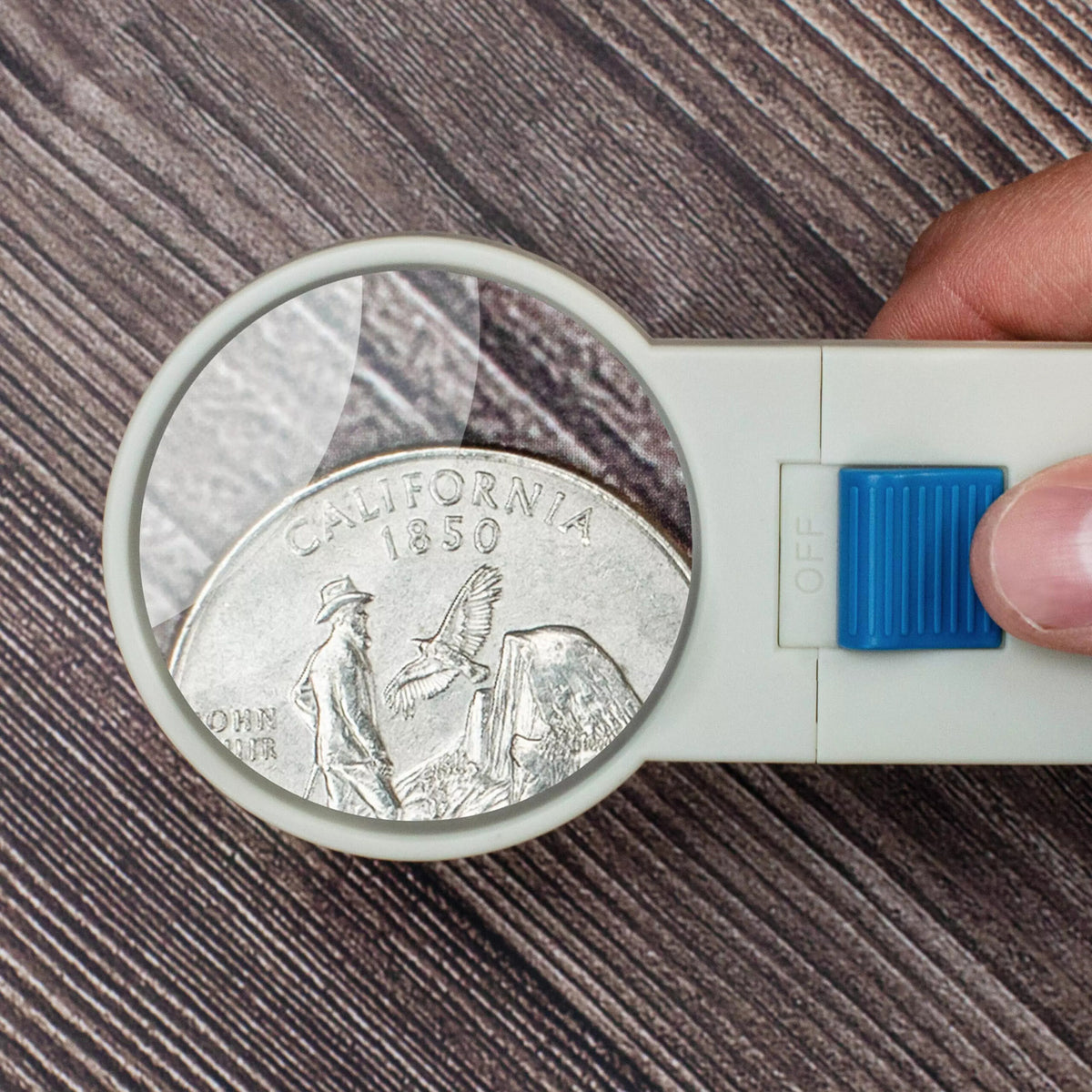 SV-50 LED Lighted Illuminated 2.5-Inch 5x Magnifier — Coin & Stamp Supplies