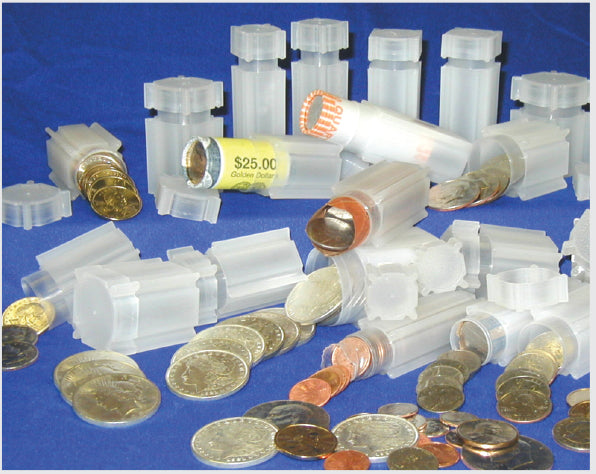 White, Long Lasting Coinsafe Stacking Tubes for Coins & Silver Bars ...